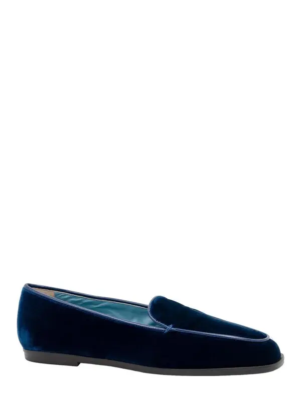VALENTINA RANGONI Brillante Velvet Loafer - Blue