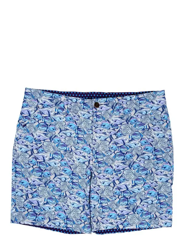 LORDS OF HARLECH Printed Skool Shorts - Blue