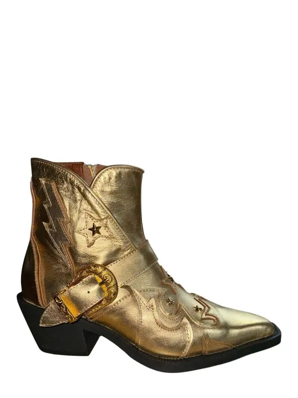 ANY OLD IRON Fancy Nancy Ankle Boots - Gold/black