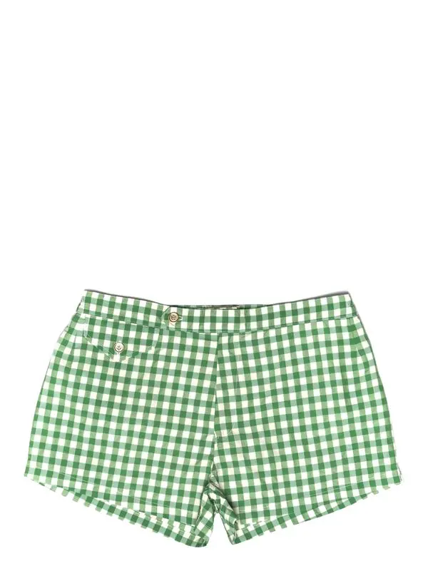 PIER SICILIA Checked Shorts - Green