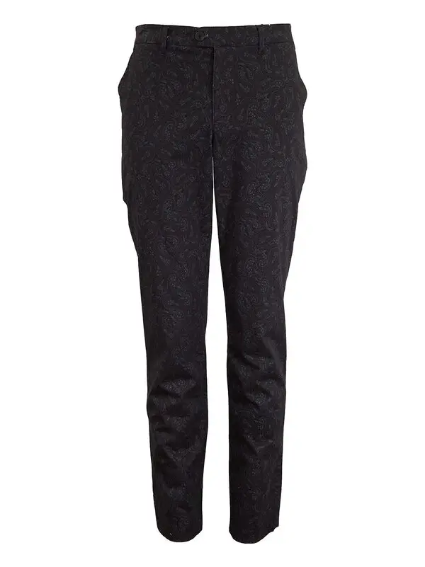 LORDS OF HARLECH Jack Perugia Paisley Pant - Black