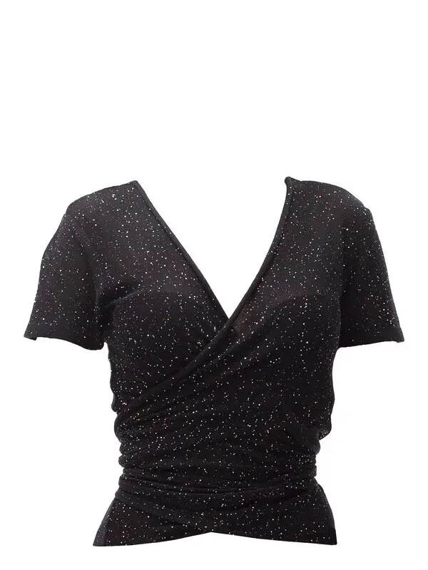 MAISON BOGOMIL Sequin Wrapped Blouse - Black