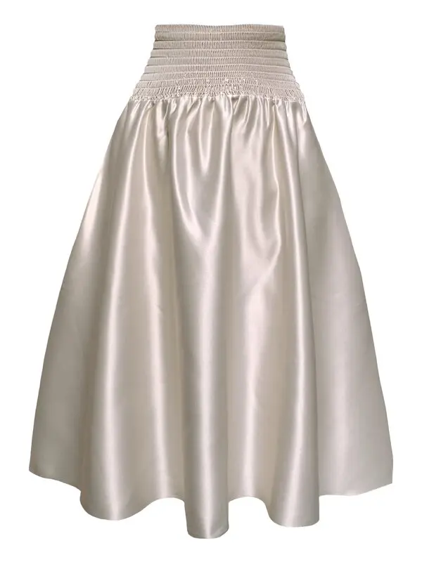 FROCK TALES Orchid Midi Skirt With Pockets - Purple/white