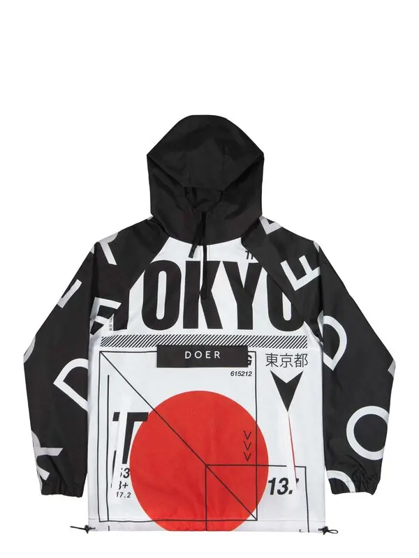 MYSIMPLICATED Printed Windbreaker - White/red/black