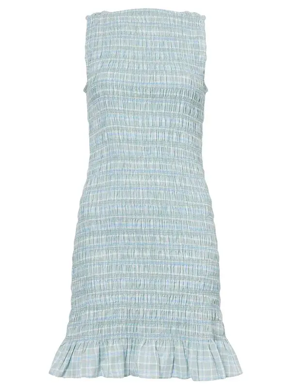 AMY LYNN Lurex Check Mini Dress - Green