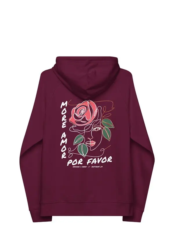 ANCHOR & CREW Organic Cotton Floral Print Hoodie - Red