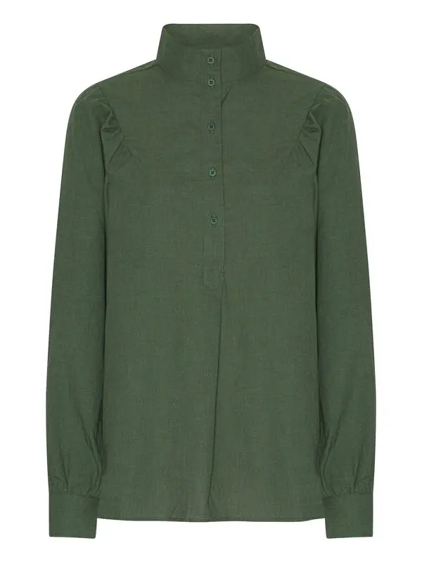 GROBUND Sonja Organic Cotton Shirt - Green