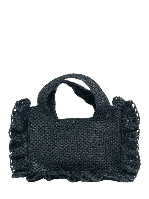 ZANATANY CONCEPTS Floute Raffia Tote - Black