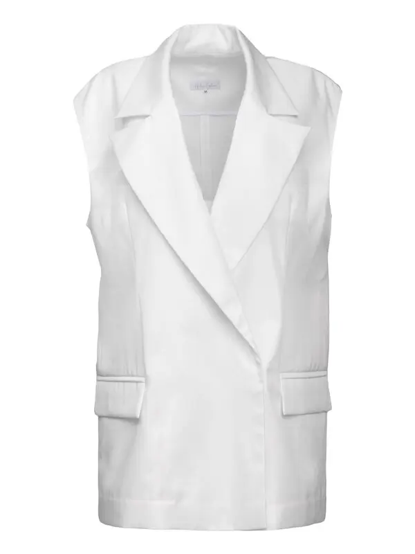 HELENE GALWAS Ivy Oversized Vest - White
