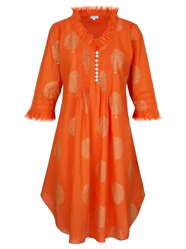 AT LAST... Annabel Cotton Tunic - Orange/gold