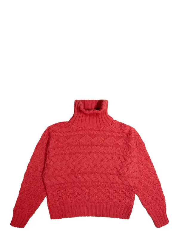 GIGI KNITWEAR Cable Knit Sweater - Red