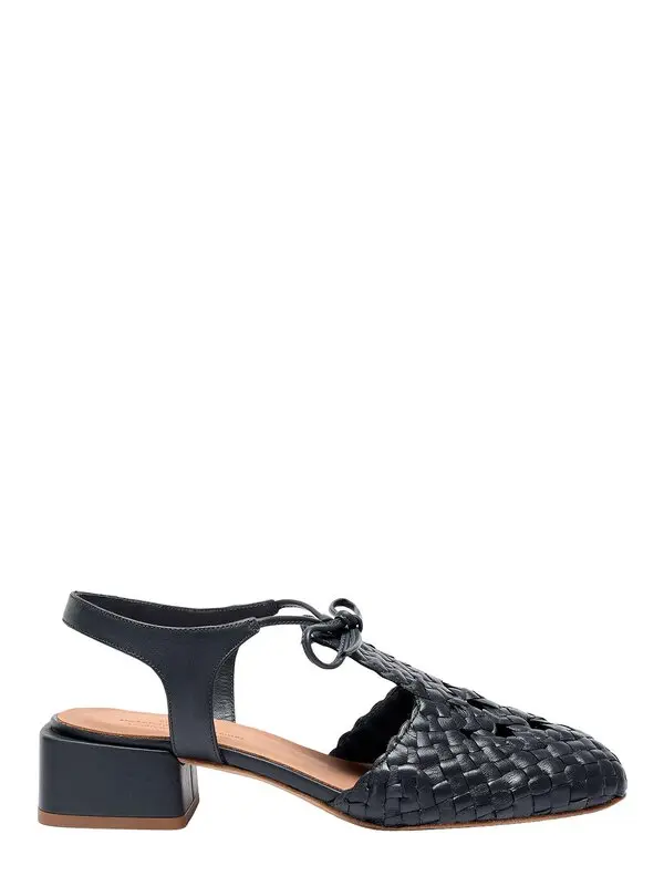 NAGUISA Mays Woven T-bar Sandals - Grey