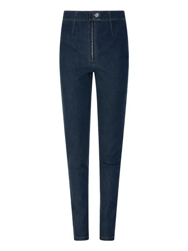 CIRCULAR PATH Ankle Crop Skinny Jeans - Blue