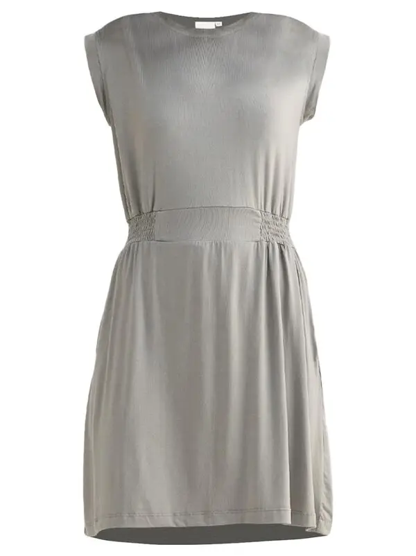 REISTOR Short Dress With Smocking Detail - Green