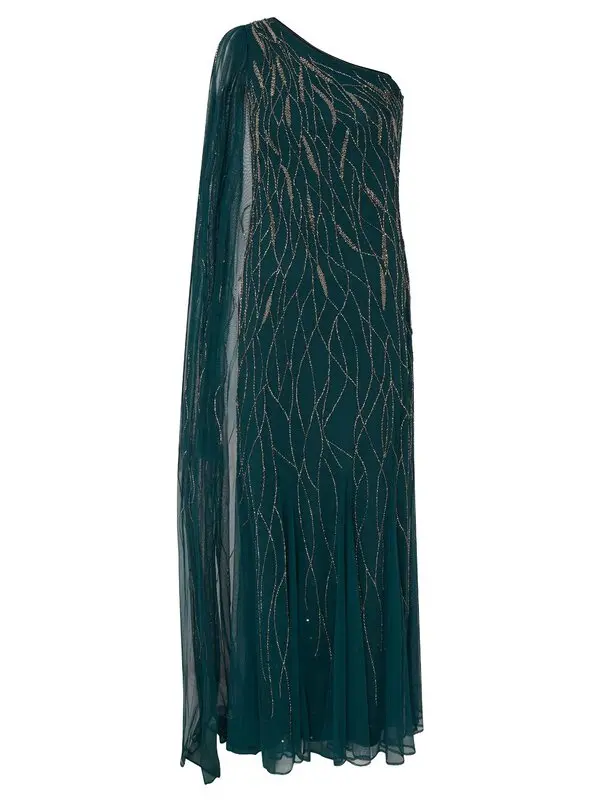 RAISHMA Mila Embroidered Gown - Green