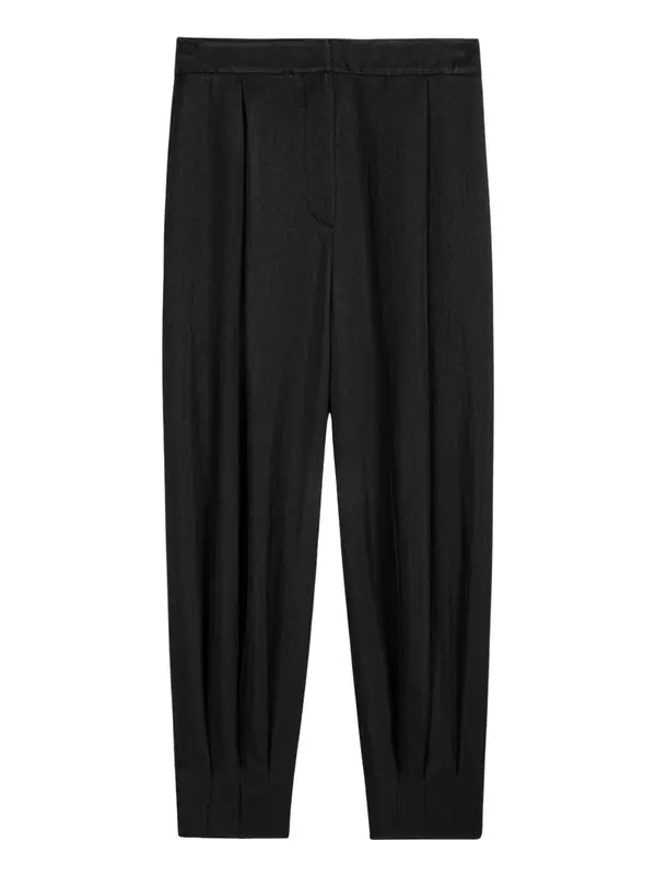 NOCTURNE Fluid Balloon-leg Trousers - Black