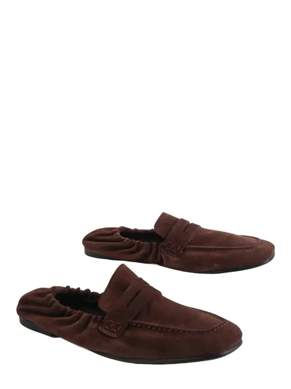Intentionally Blank Sail Ruched Suede Loafer - Brown