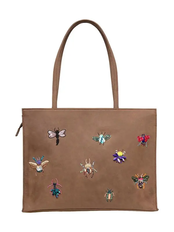 SIMITRI Bugged Tote - Brown