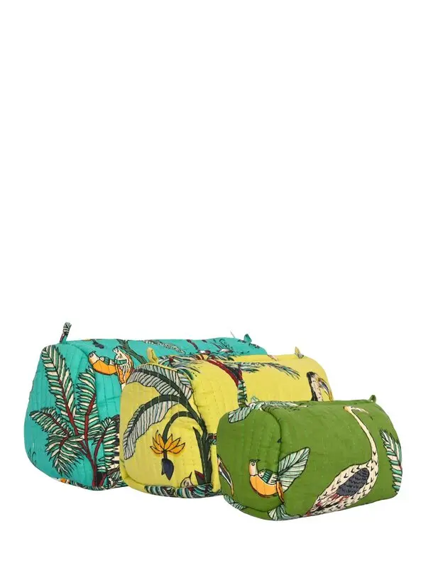 CYC Cotton Mixed Jungle 3-piece Travel Set - Green