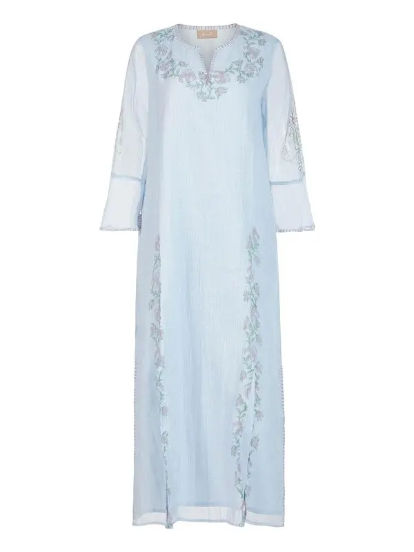 LIMINAL Siena Kaftan Dress - Blue