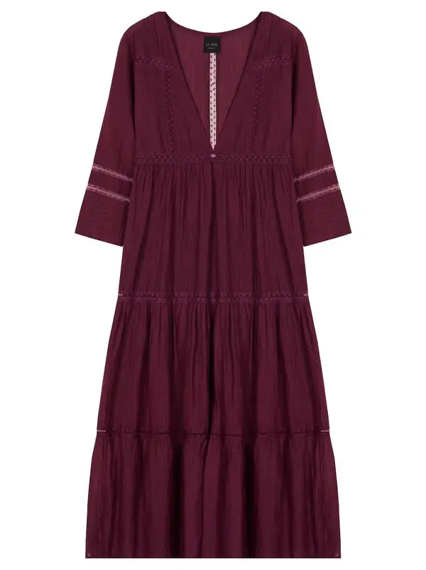 LO NEEL Ally Midi Dress - Red