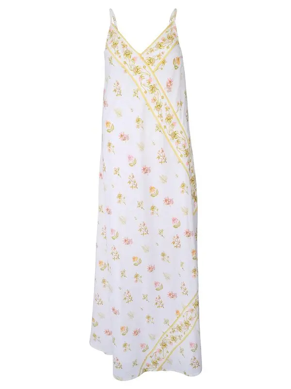 EM & SHI Chamomile Print Slip Dress - Purple/yellow