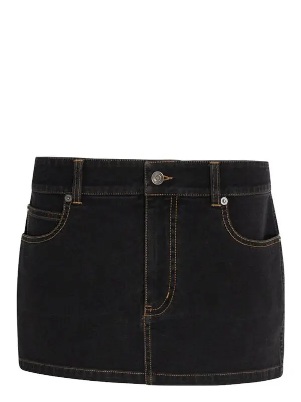 CIRCULAR PATH Micro Mini Skirt - Black