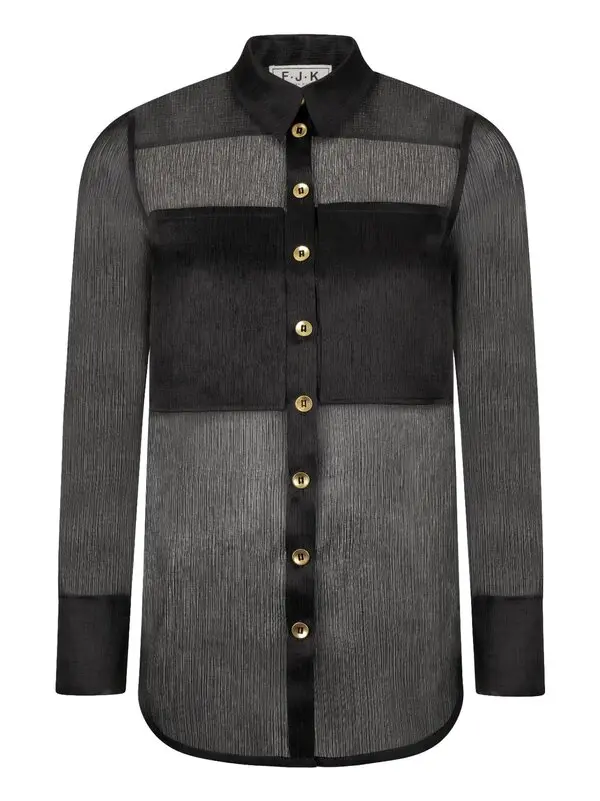 F.J.K BY FARAH KADHIMI Kenza Easy Fit Shirt - Black