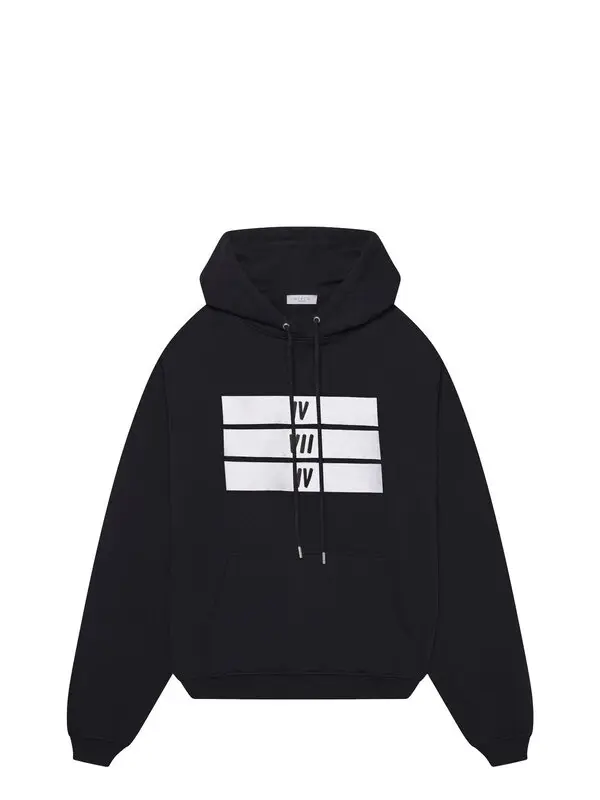 474 CO Organic Cotton Hoodie - Black/white