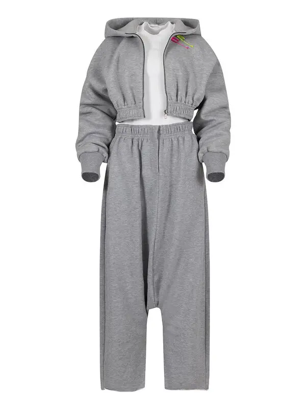 CLOTHES BY LOCKER ROOM Oversized Hoodie Set - Grey