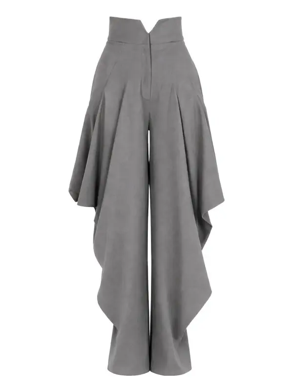 JULIA ALLERT High-waisted Barrel Trousers - Grey