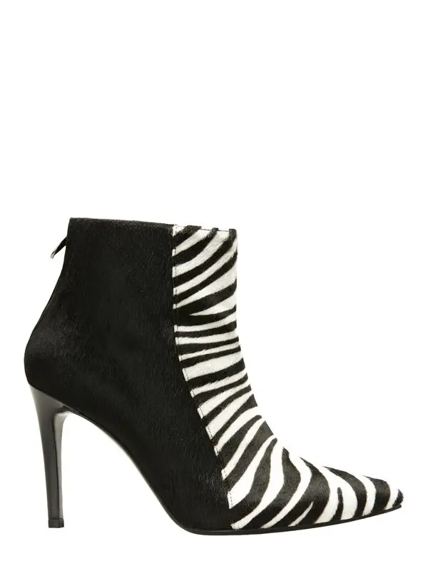 ROSAMUND MUIR LONDON Pietra Zebra Print Calf Hair Boots - Black/white
