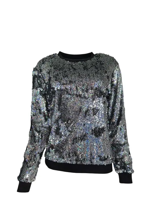 ANY OLD IRON Sequin Sweatshirt - Black/silver