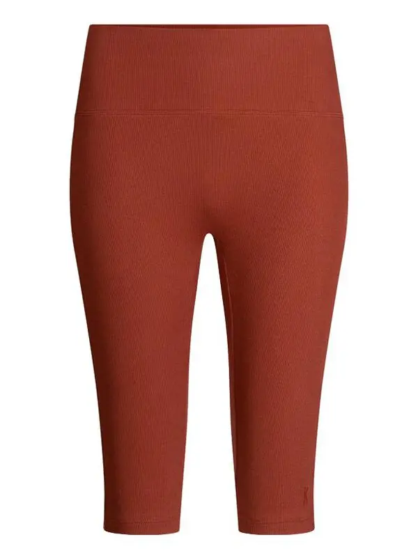 THE KOOZY Charlotte High-waist Mid-thigh Shorts - Brown