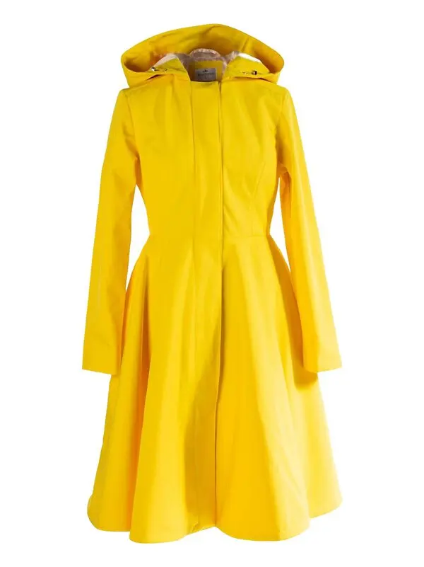 RAINSISTERS Fitted & Flared Raincoat - Yellow
