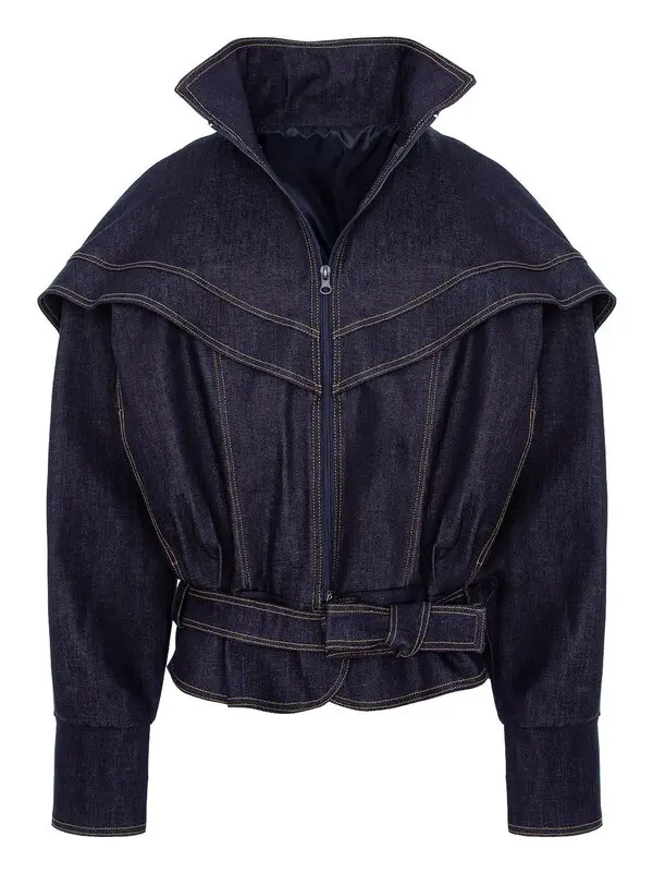 CONCEPT A TROIS Oversized Jeans Jacket - Blue