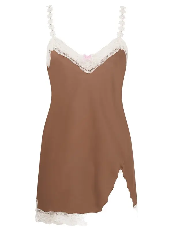 WILD LOVERS LONDON Solène Slip Dress - Brown