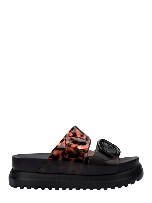 Melissa Cozy Slide Platform - Black/brown