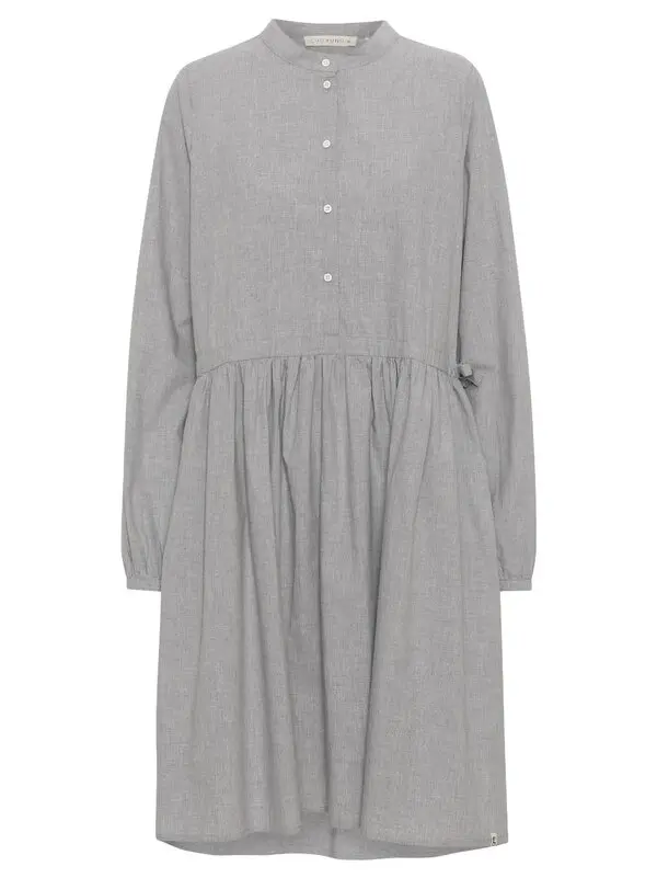 GROBUND Sigga Organic Cotton Poplin Dress - Grey