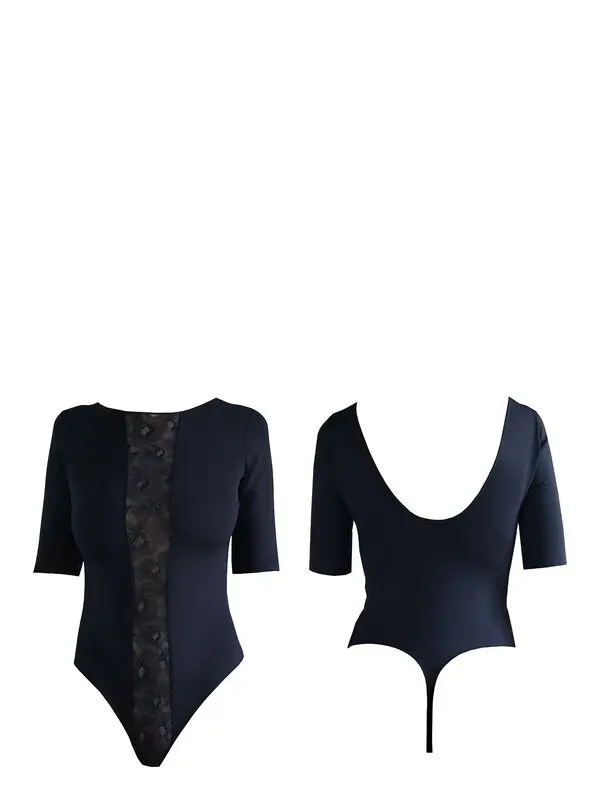 BOTT LINGERIE Crush Lace Bodysuit - Black