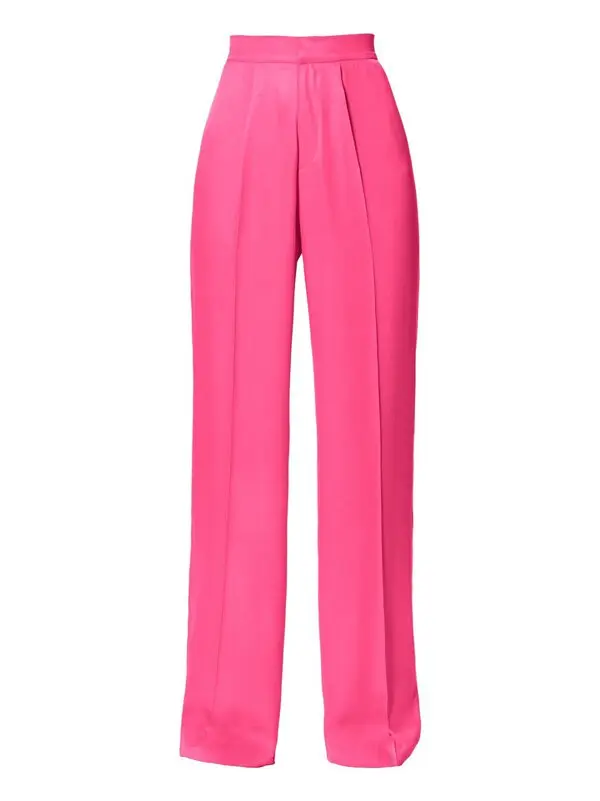 AGGI BY HALEWSKI Jessie Wide Leg Satin Trousers - Pink