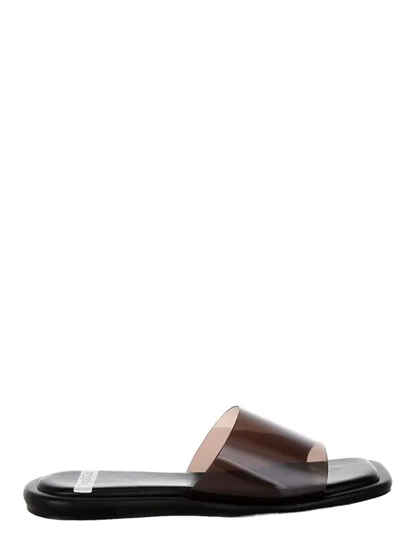 RAG & CO Tinted Strap Slip-on Flats - Black