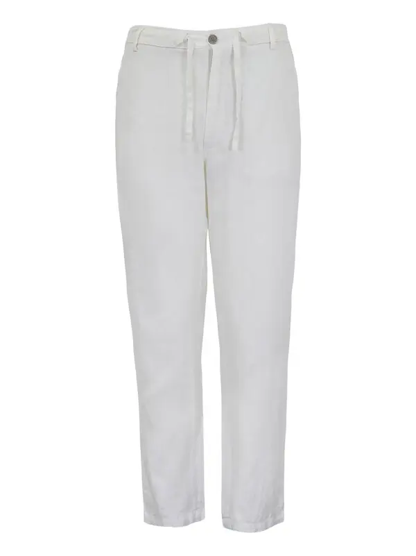 LORDS OF HARLECH Devon Linen Pant - White