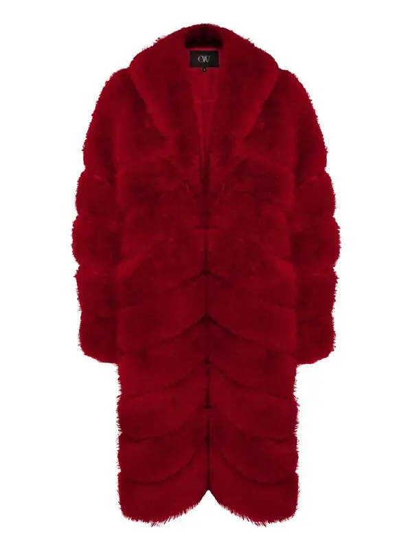 OW Copenhagen Faux Fur Coat - Red