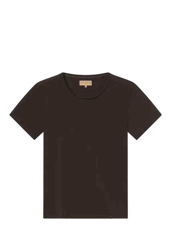 WESTON JON BOUCHER Silas Raw Neck Slim Fit Tee Asphalt - Grey