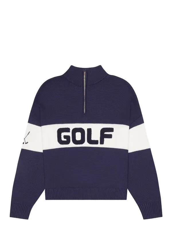ELLSWORTH + IVEY Madison Quarter Zip Pullover - Blue