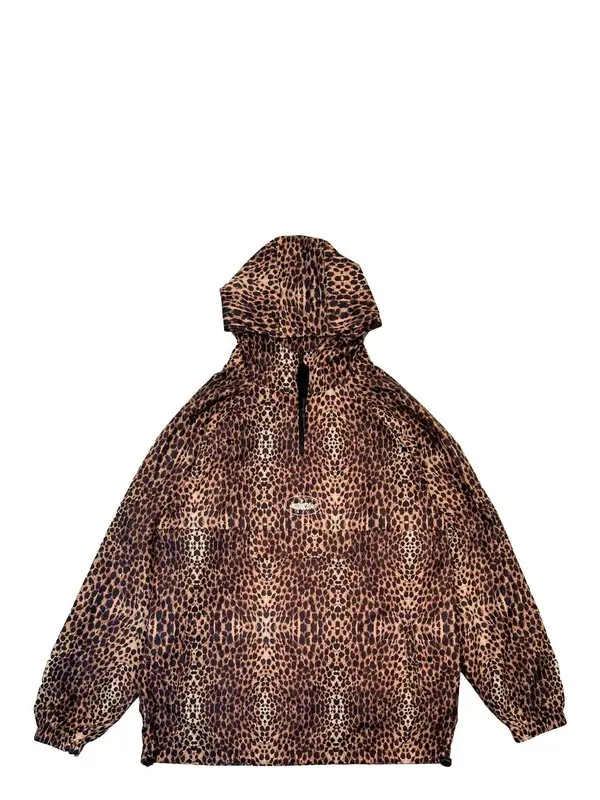 MYSIMPLICATED Animal Print Windbreaker - Black/brown