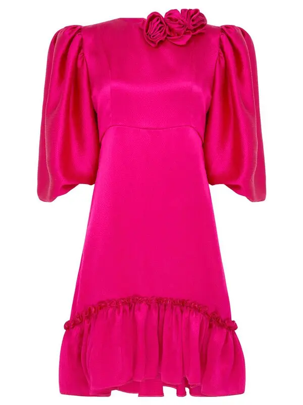 LISA THE LABEL Le Jardin Petal Knee Length Dress - Red