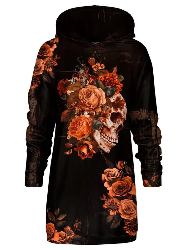 ALOHA FROM DEER Floral Reaper Oversize Hoodie Dress - Red/brown