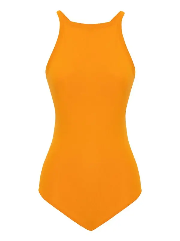 PERALUNA Greta Halter Neck Bodysuit - Orange
